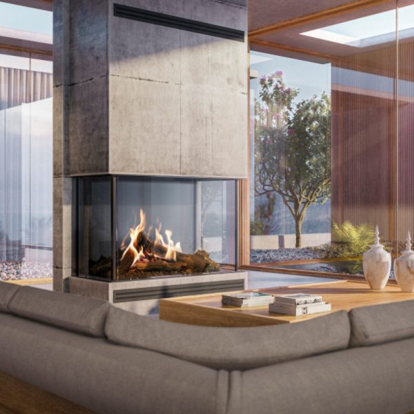 Dimplex 86" Opti-Myst Linear Electric Fireplace with adjustable full ...